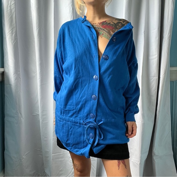 lady ronte | Sweaters | Vintage Lady Ronte Royal Blue Sweatshirt Dress ...